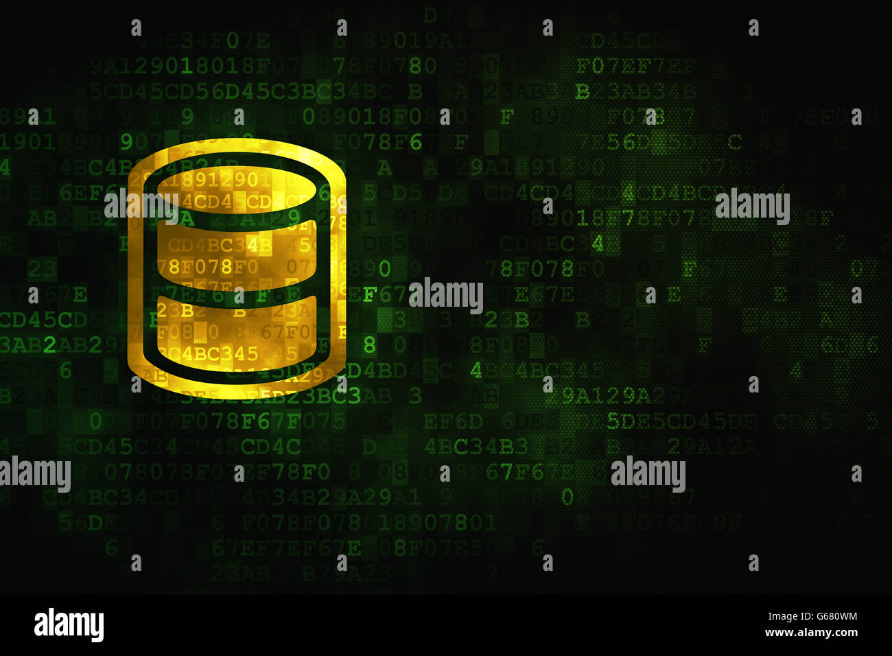 Software concept: Database on digital background Stock Photo - Alamy