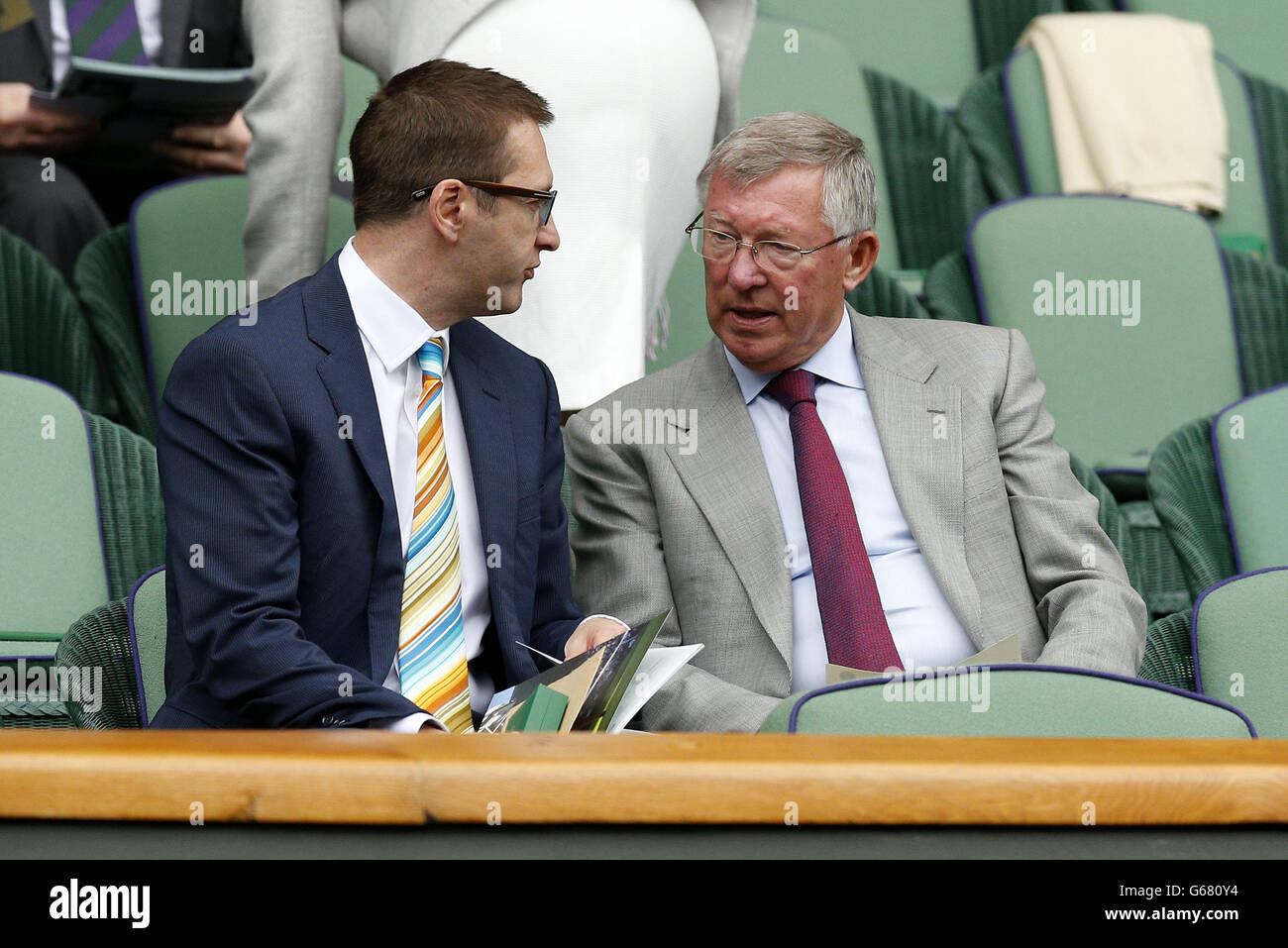 Sir alex ferguson with his son mark hi-res stock photography and images ...