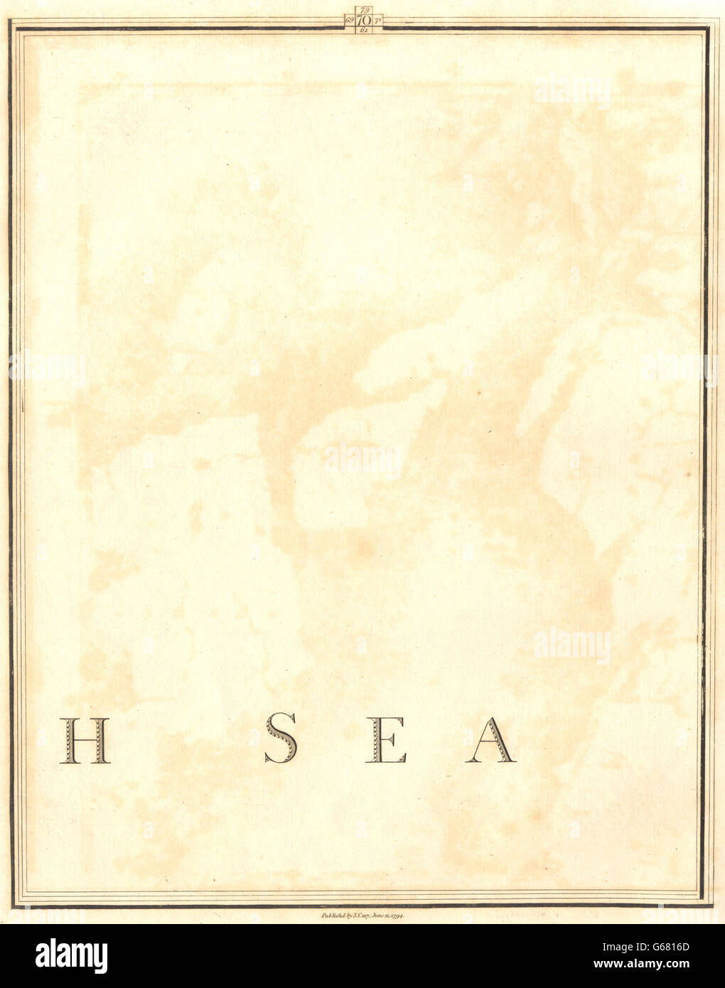 NORTH SEA: German Ocean. Section 70. CARY, 1794 antique map Stock Photo ...