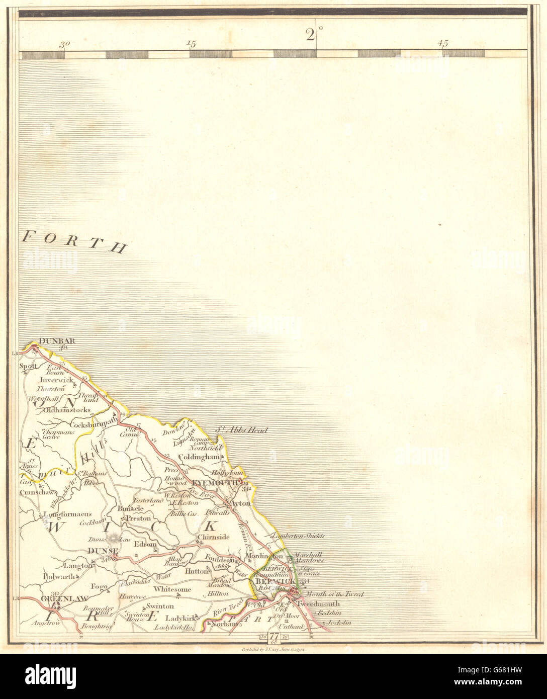 Berwickshire map hi-res stock photography and images - Alamy