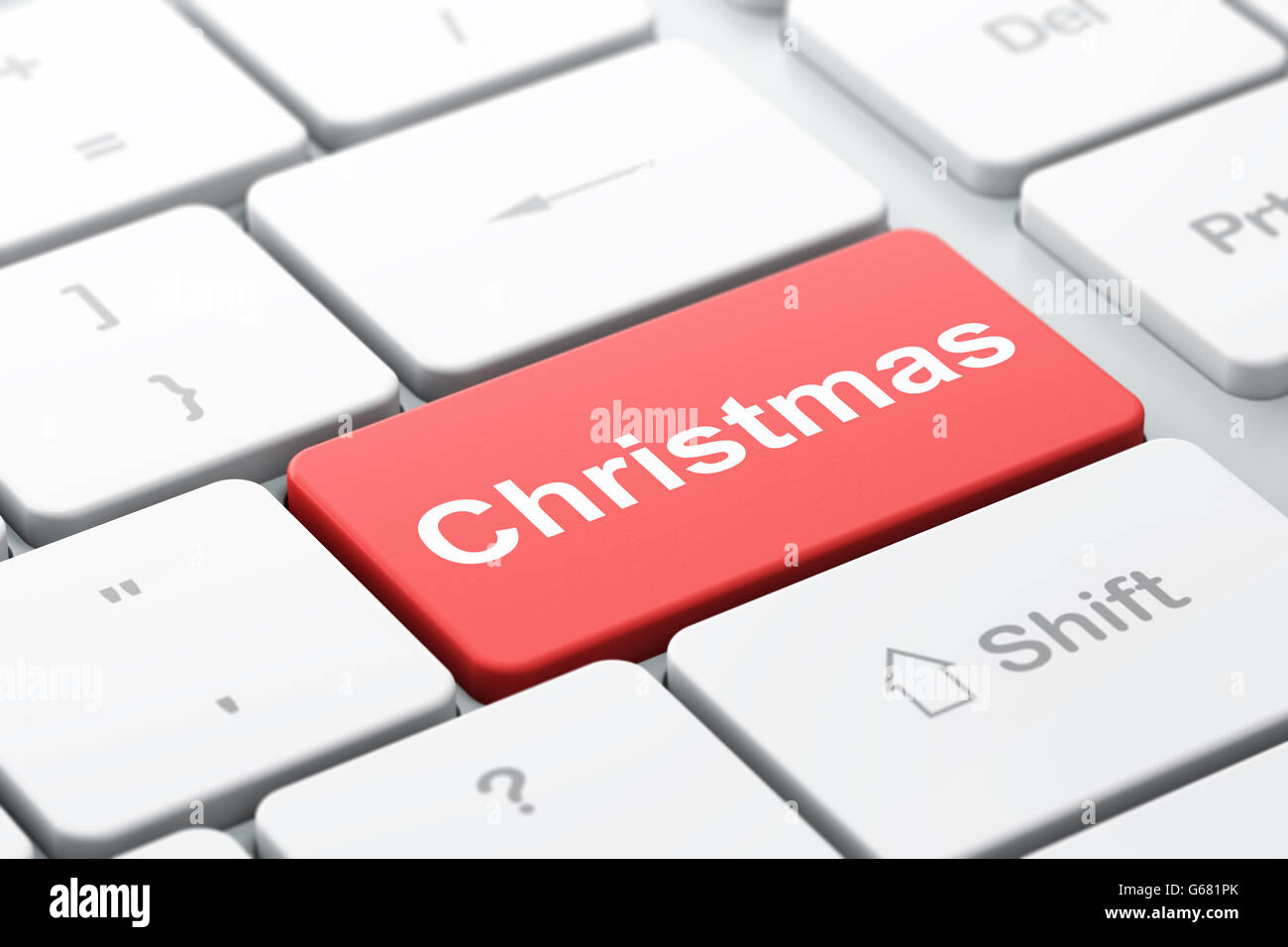 Entertainment, concept: Christmas on computer keyboard background Stock ...