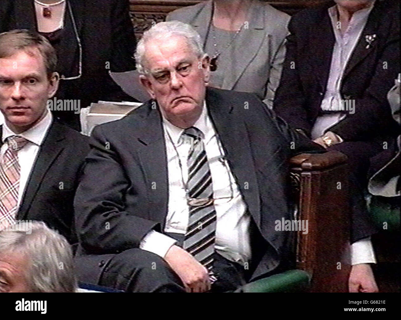 Father of the House, Tam Dalyell, listens as Foreign Secretary Jack ...