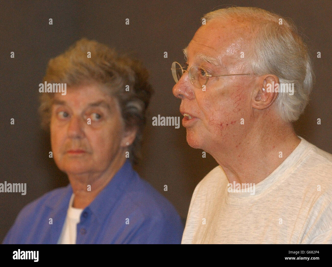 Derek Bond, aged 72, from Bristol, and his wife Audrey at a press ...