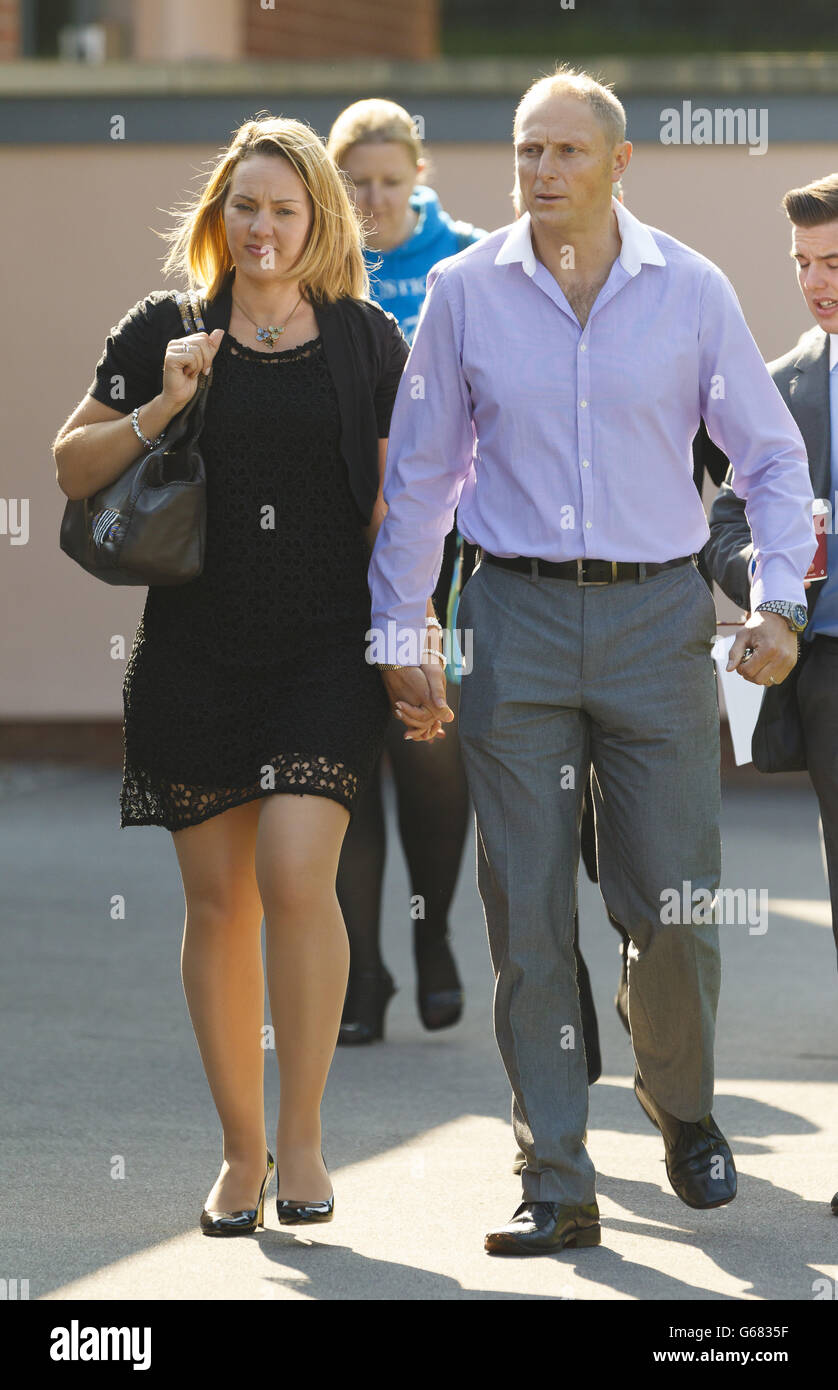 Sergeant danny nightingale wife sally arriving court martial in bulford ...