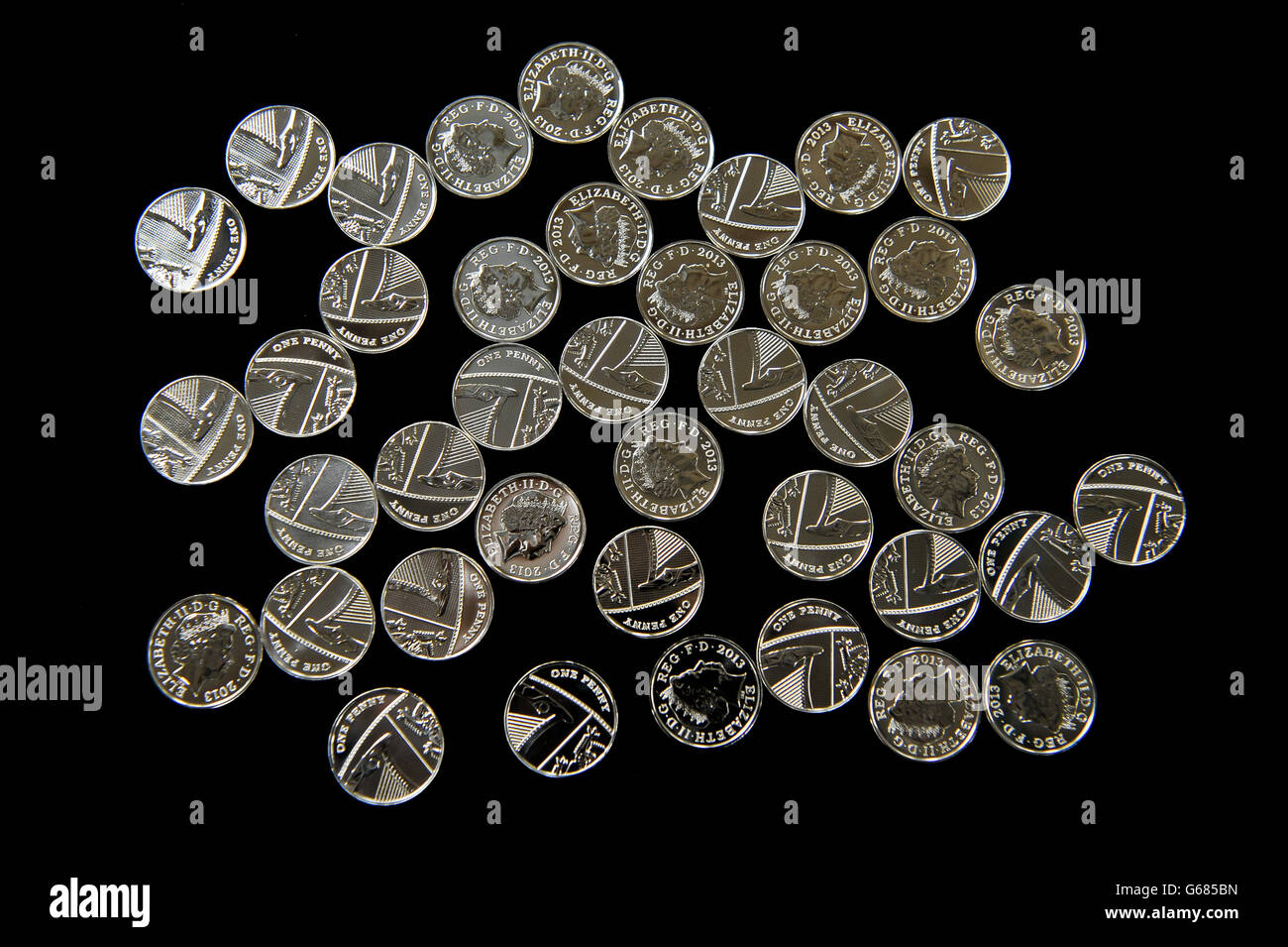 Royal mint silver pennies hi-res stock photography and images - Alamy