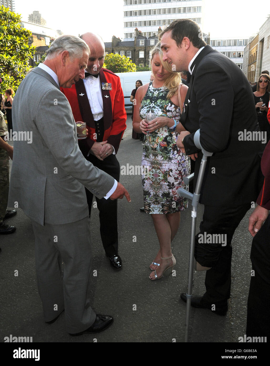 The Prince of Wales meets injured serviceman Jordan Beech as he attends ...