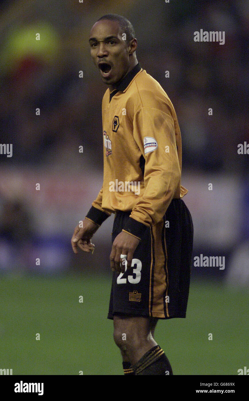 Paul Ince in action for Wolverhampton Wanderers against Newcastle ...
