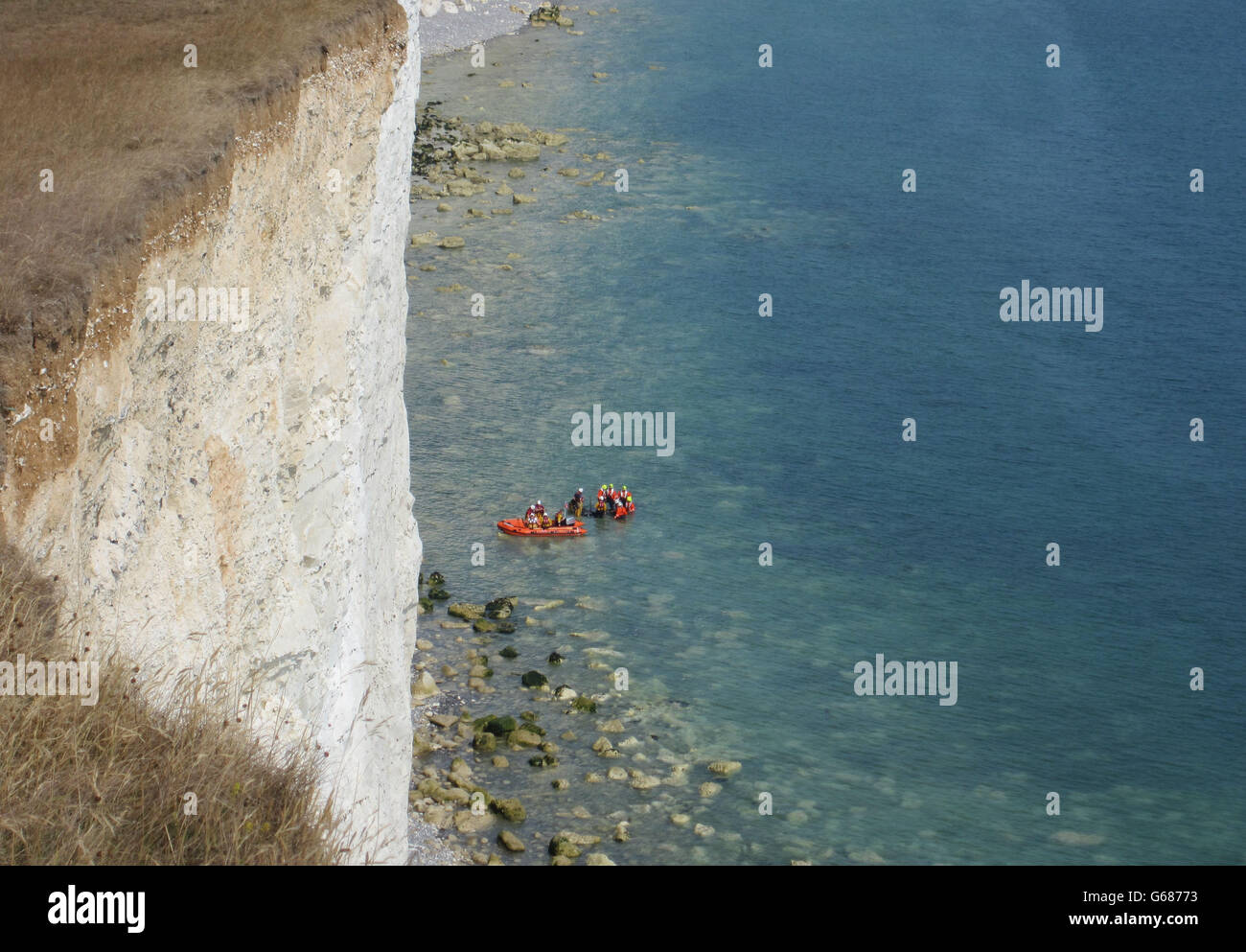 The scene at beachy head at cow gap hi-res stock photography and images ...