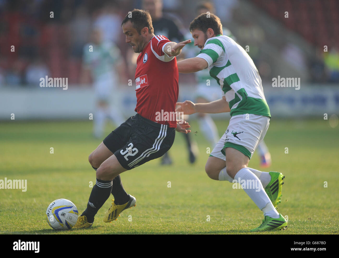 The New Saints' Christian Seargeant and Legia Warsaw's Miroslav Radovic ...