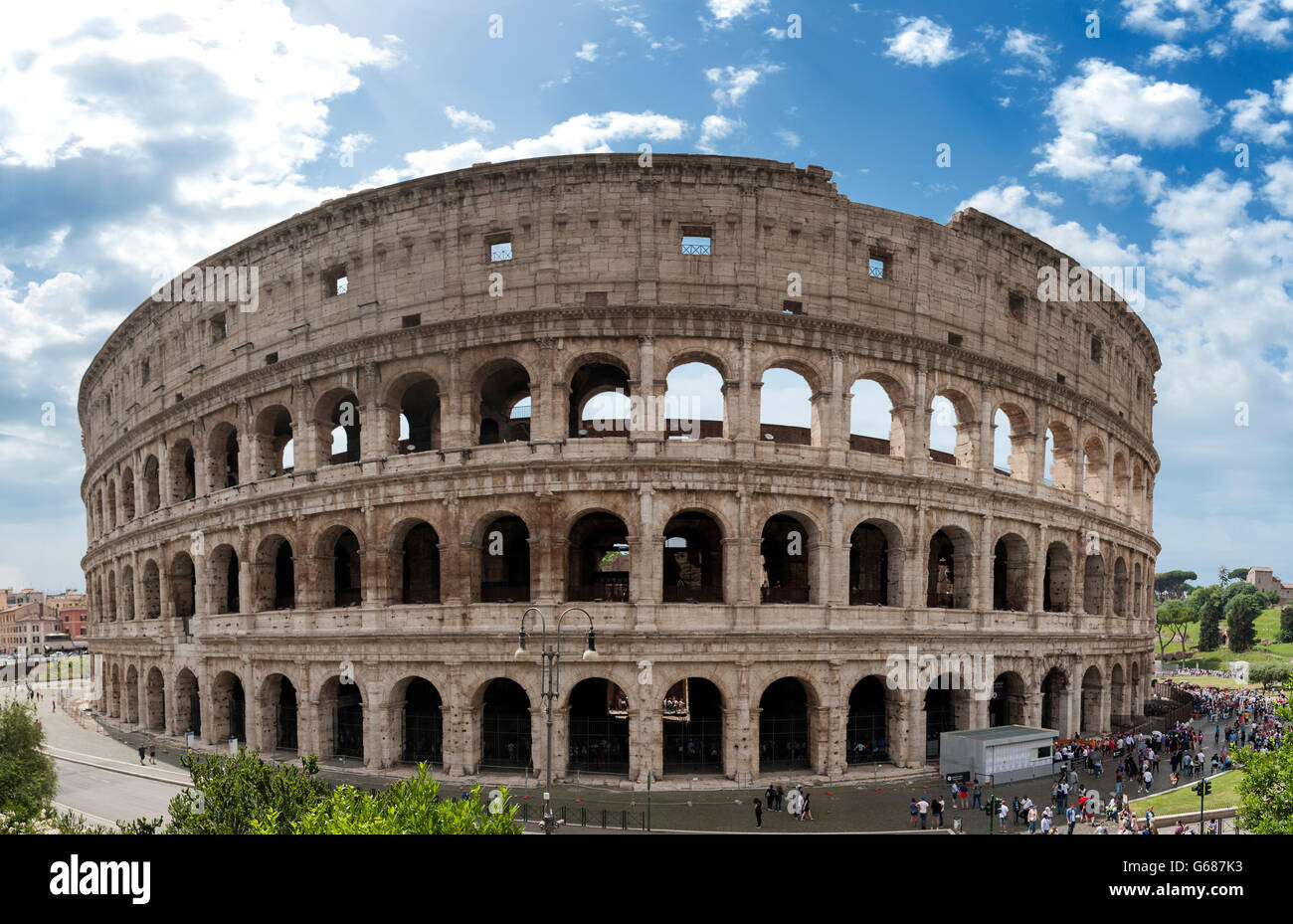 COLOSSEUM, Rome Italy. Fish eye wide perspective Stock Photo - Alamy