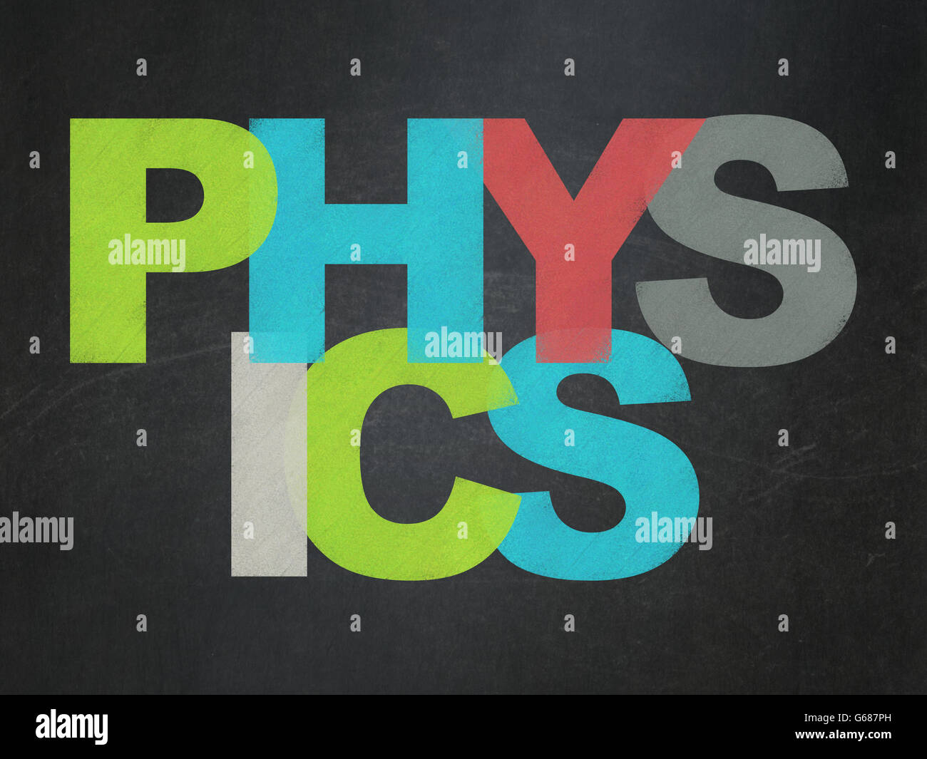 Education concept: Physics on School board background Stock Photo - Alamy