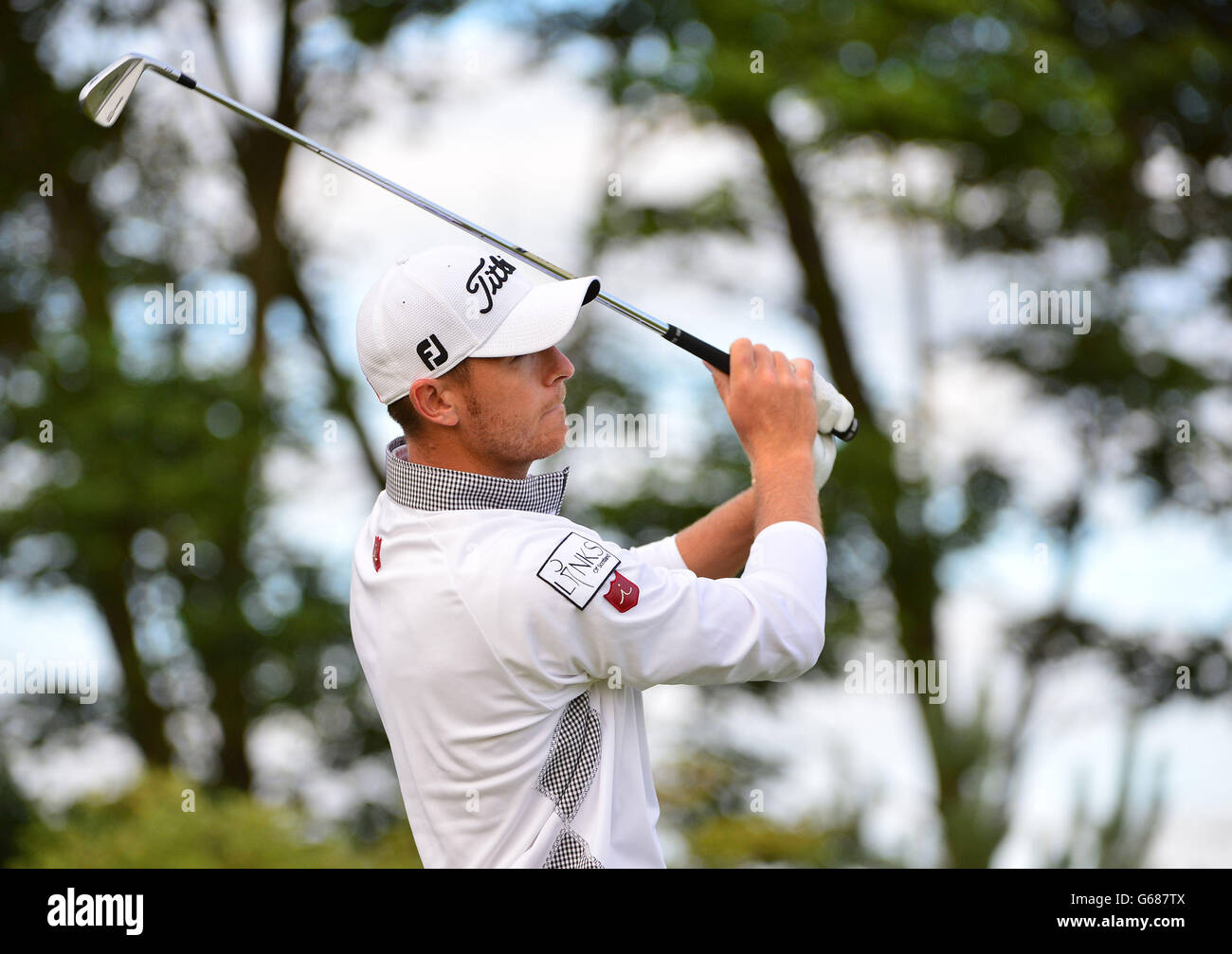 Scotland's Lloyd Saltman tees off the 2nd during day one of the 2013 ...