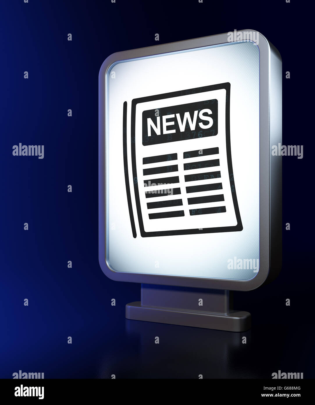 News concept: Newspaper on billboard background Stock Photo - Alamy