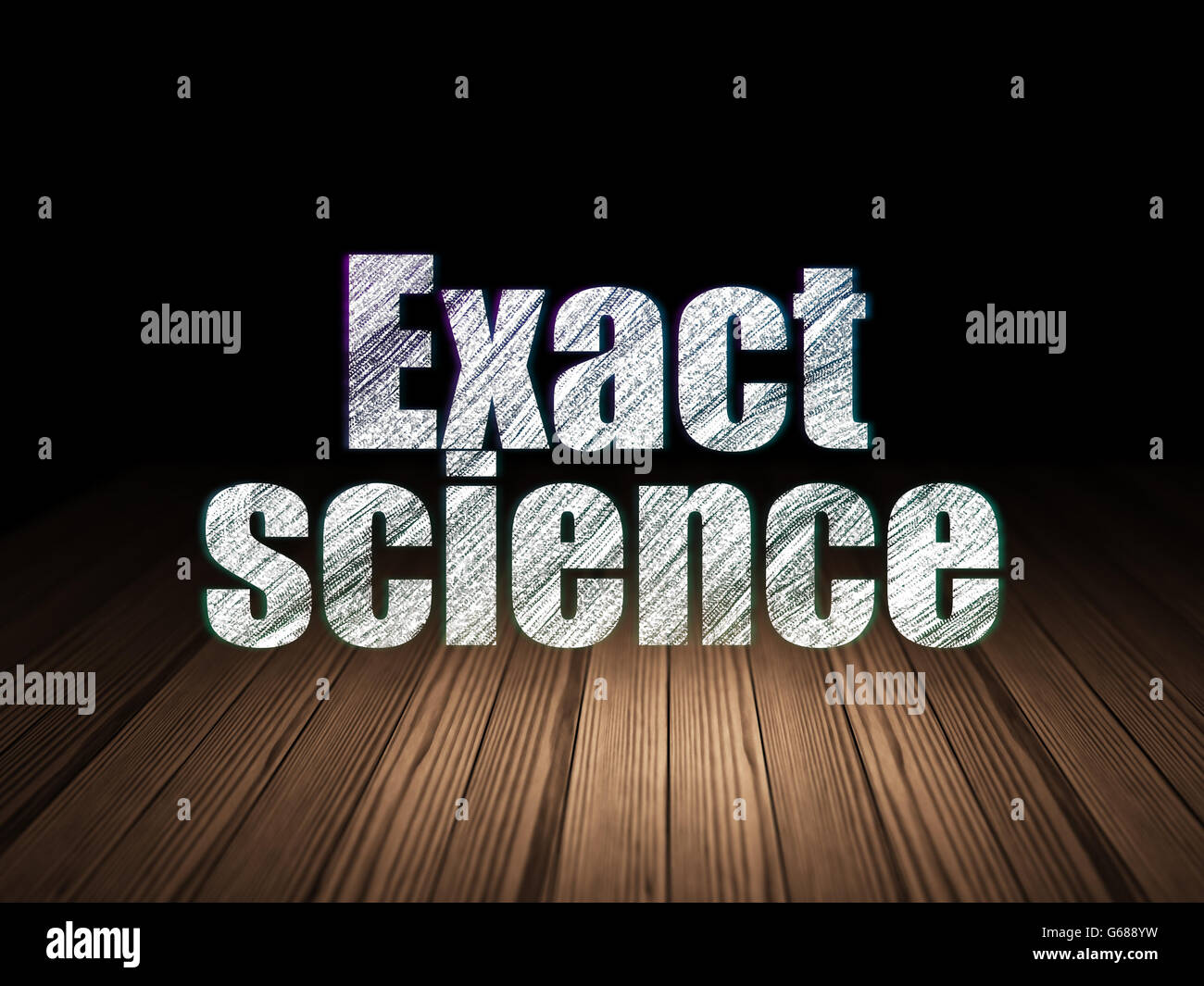 Science concept: Exact Science in grunge dark room Stock Photo - Alamy