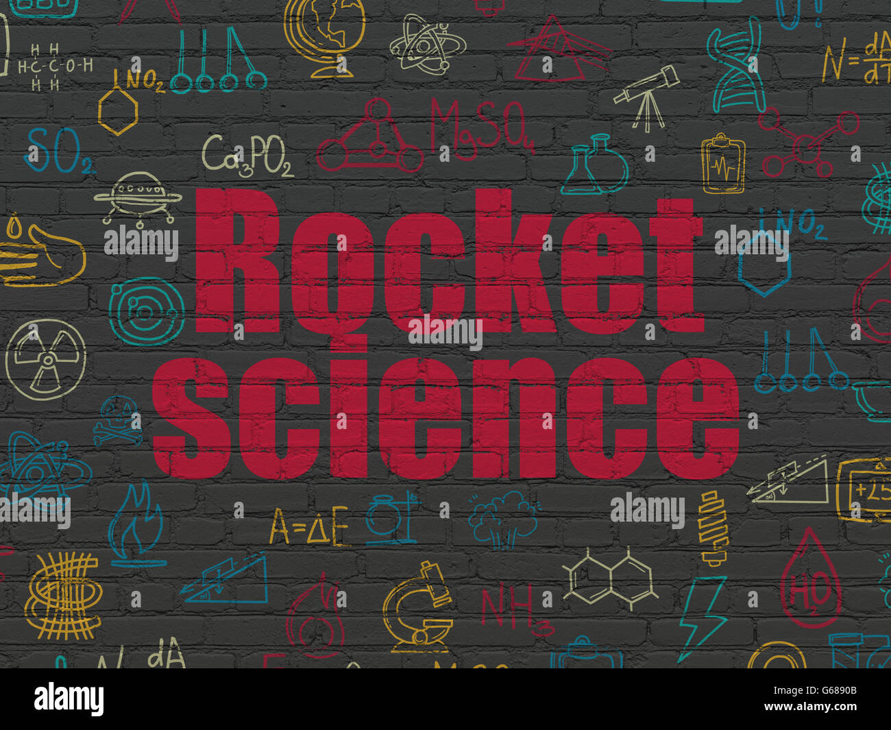 Science concept: Rocket Science on wall background Stock Photo - Alamy