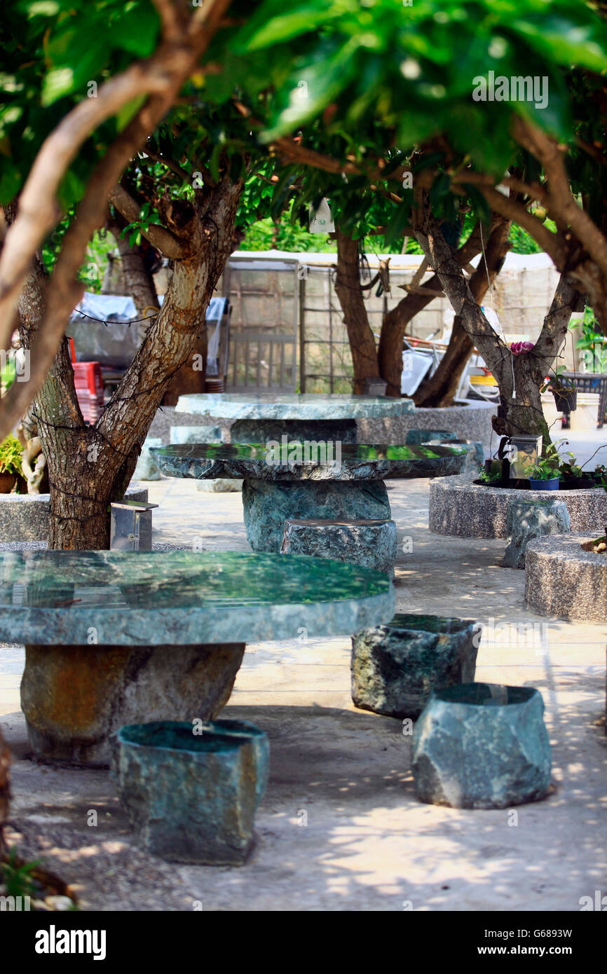 Seaview traditional quadrangle house Stock Photo - Alamy