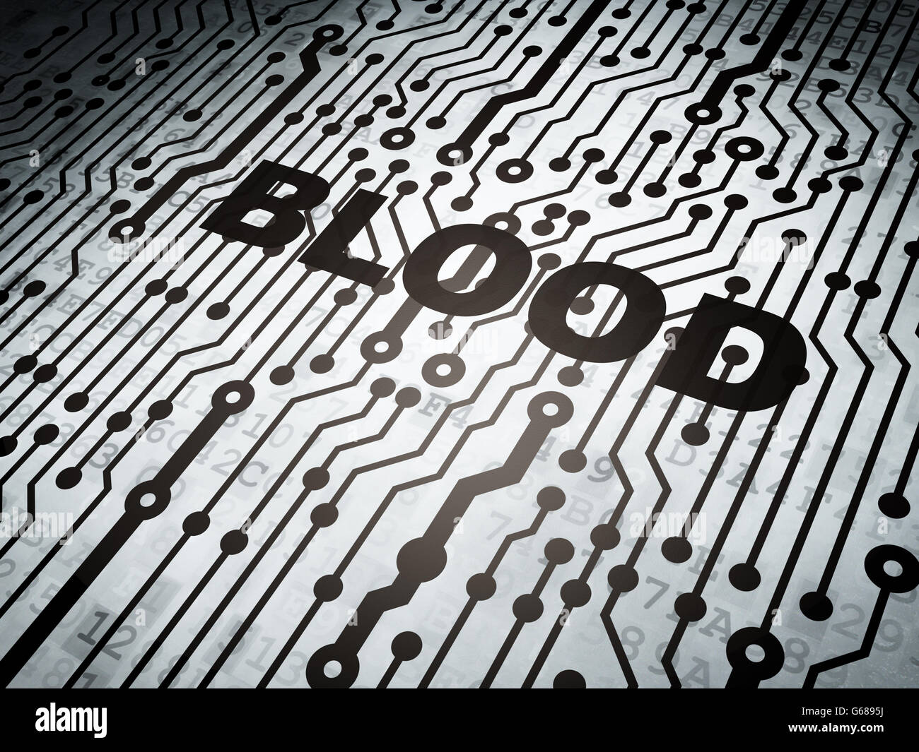 Healthcare concept: circuit board with Blood Stock Photo - Alamy