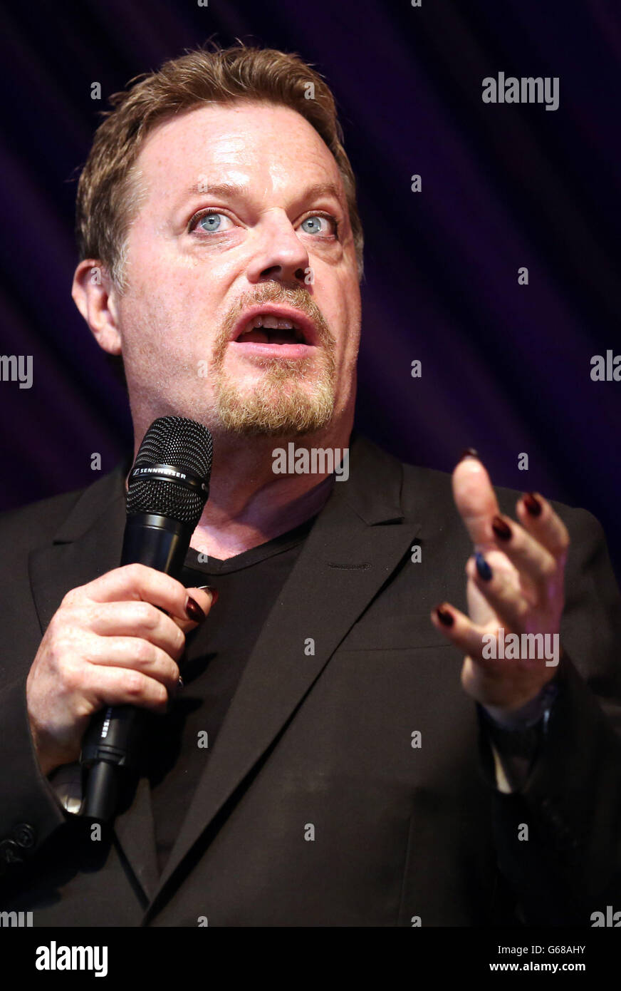 Comedian Eddie Izzard performs in the comedy tent during the Latitude ...