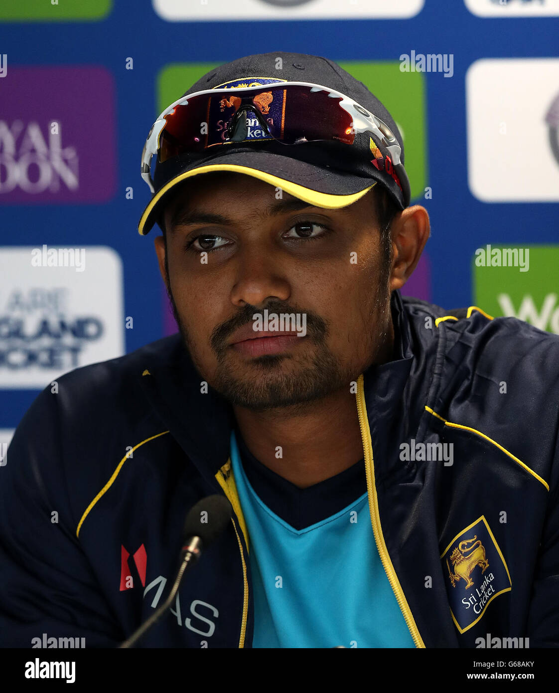 Sri Lanka's Danushka Gunathilaka during a press conference at Edgbaston ...