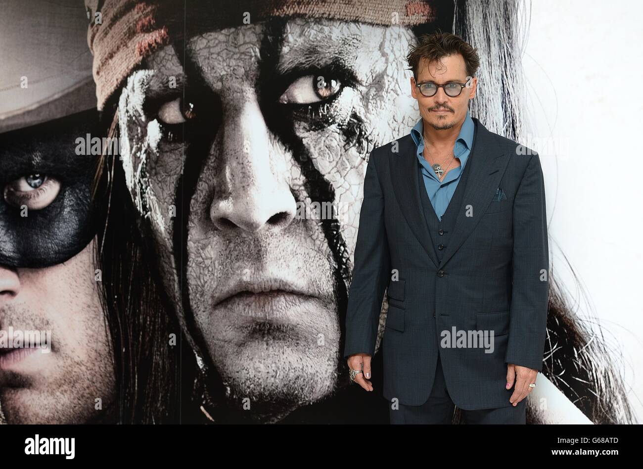 The Lone Ranger Premiere - London. Johnny Depp arriving at the UK ...