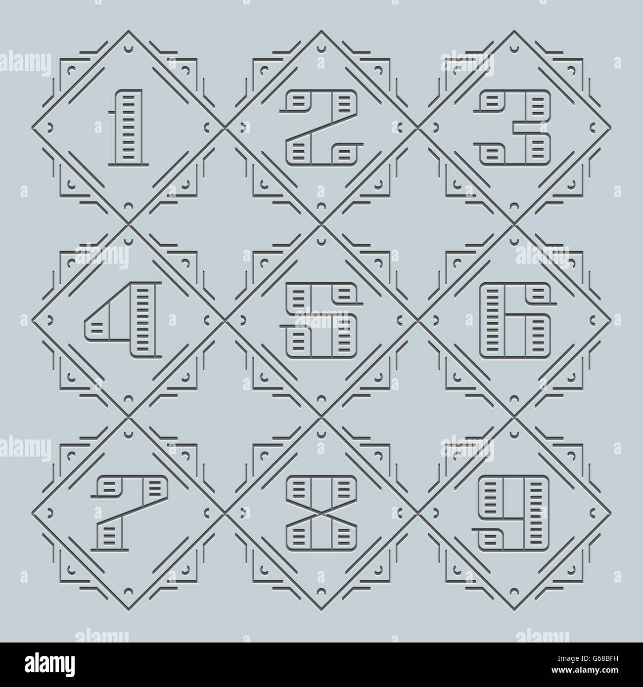 Vector Line Numbers Stock Vector Image & Art - Alamy