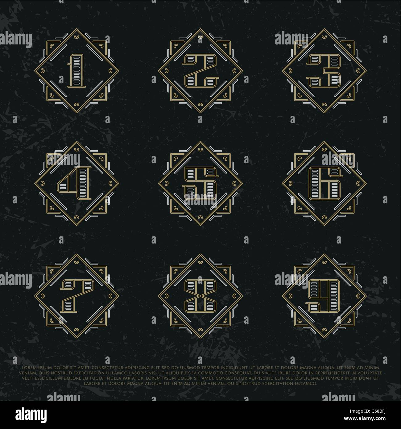 Vector Gold Numbers Stock Vector Image & Art - Alamy