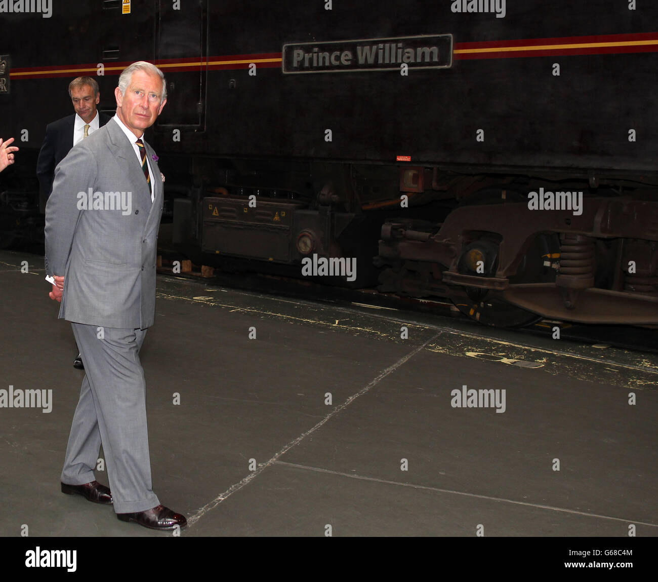 The Prince of Wales during a visit to the National Railway Museum in ...