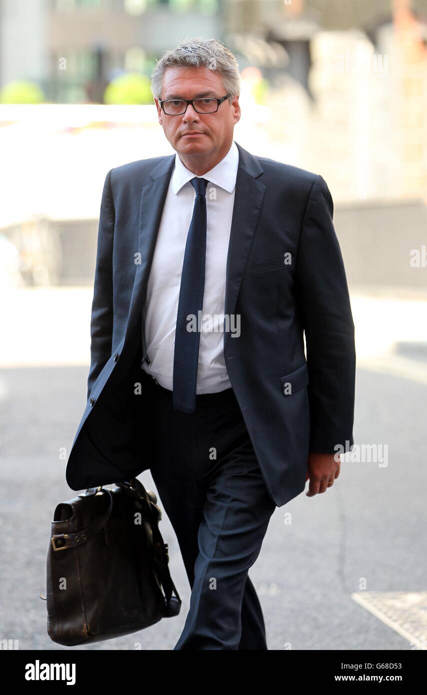 The Sun deputy editor Geoffrey Webster arriving at the Old Bailey in central London for a pre ...
