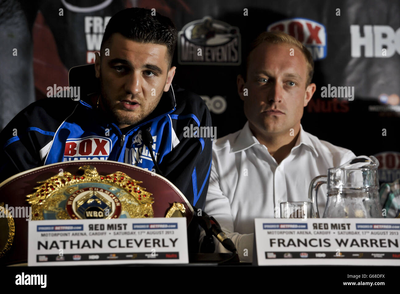 Boxing - Nathan Cleverly Press Conference - Motorpoint Arena Stock ...