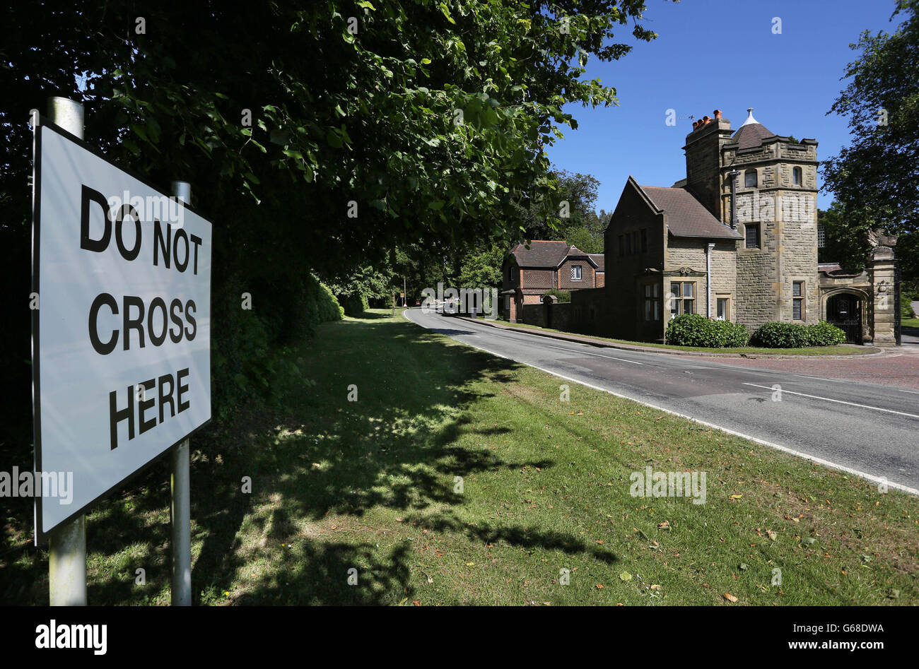 A general view of the entrance to Worth School in West Sussex following ...