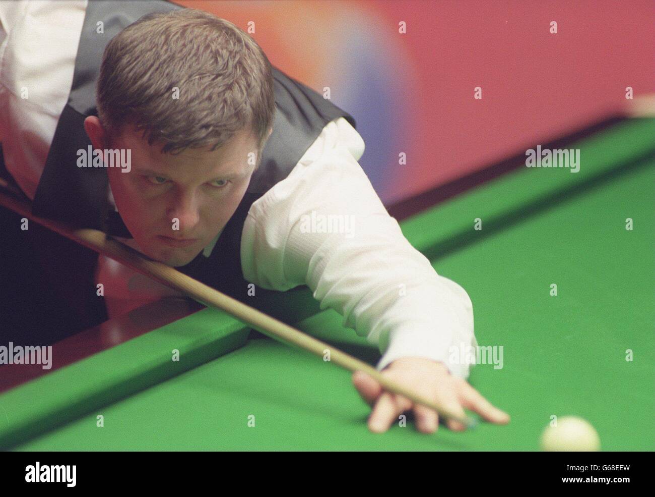 World Championship Snooker. Gary Wilkinson during his game against ...