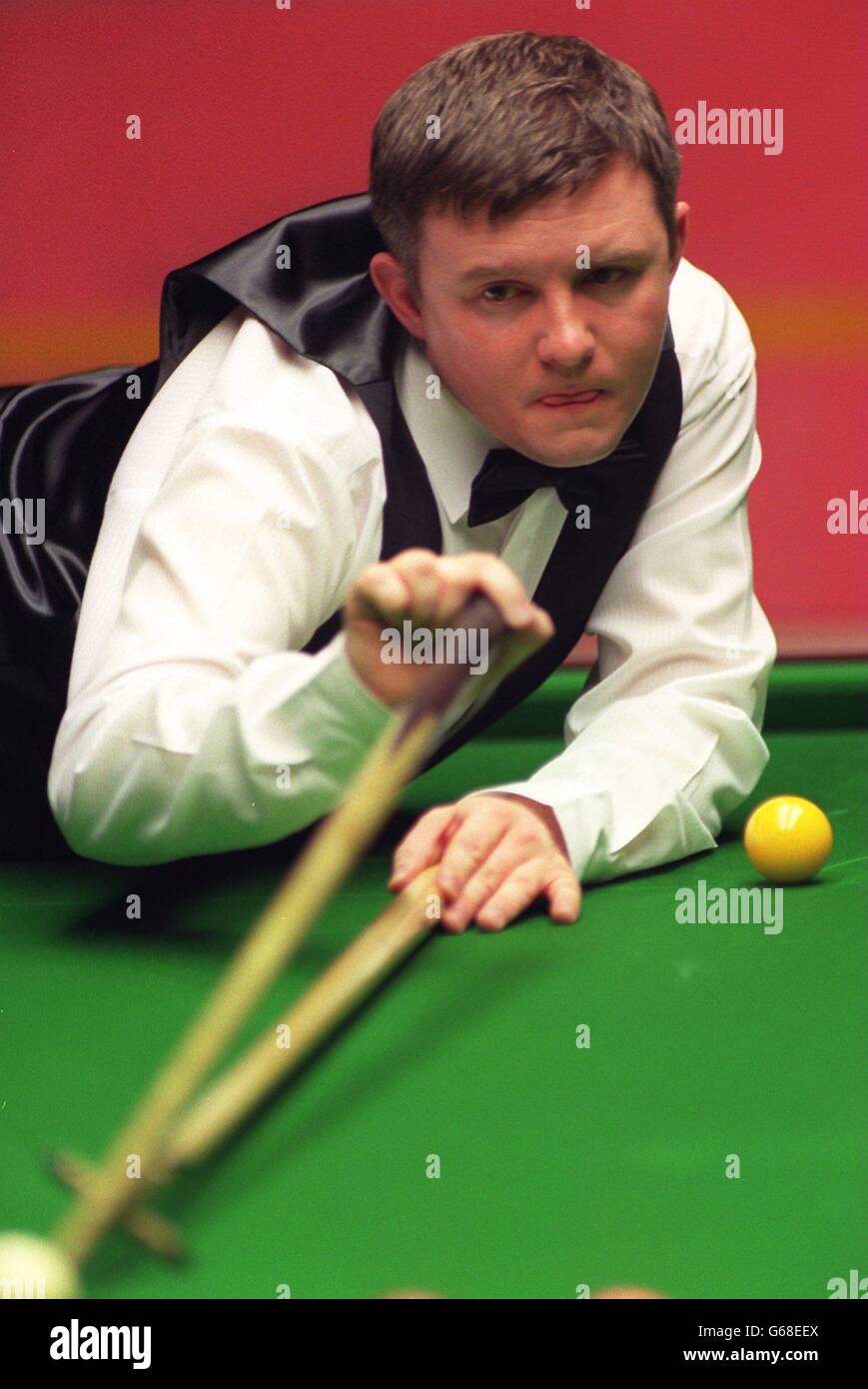 World Championship Snooker. Gary Wilkinson during his game against ...