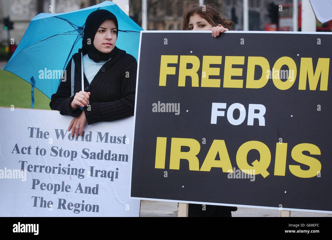 Pro-war Iraq protest Stock Photo - Alamy