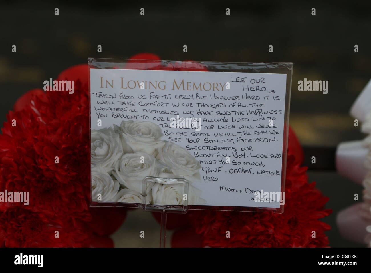 Lee Rigby funeral Stock Photo - Alamy