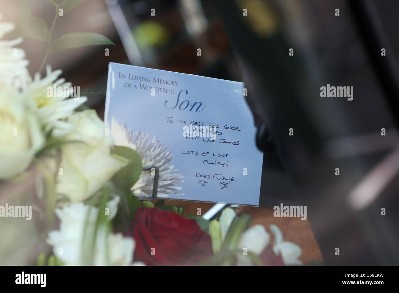 Lee Rigby funeral Stock Photo - Alamy