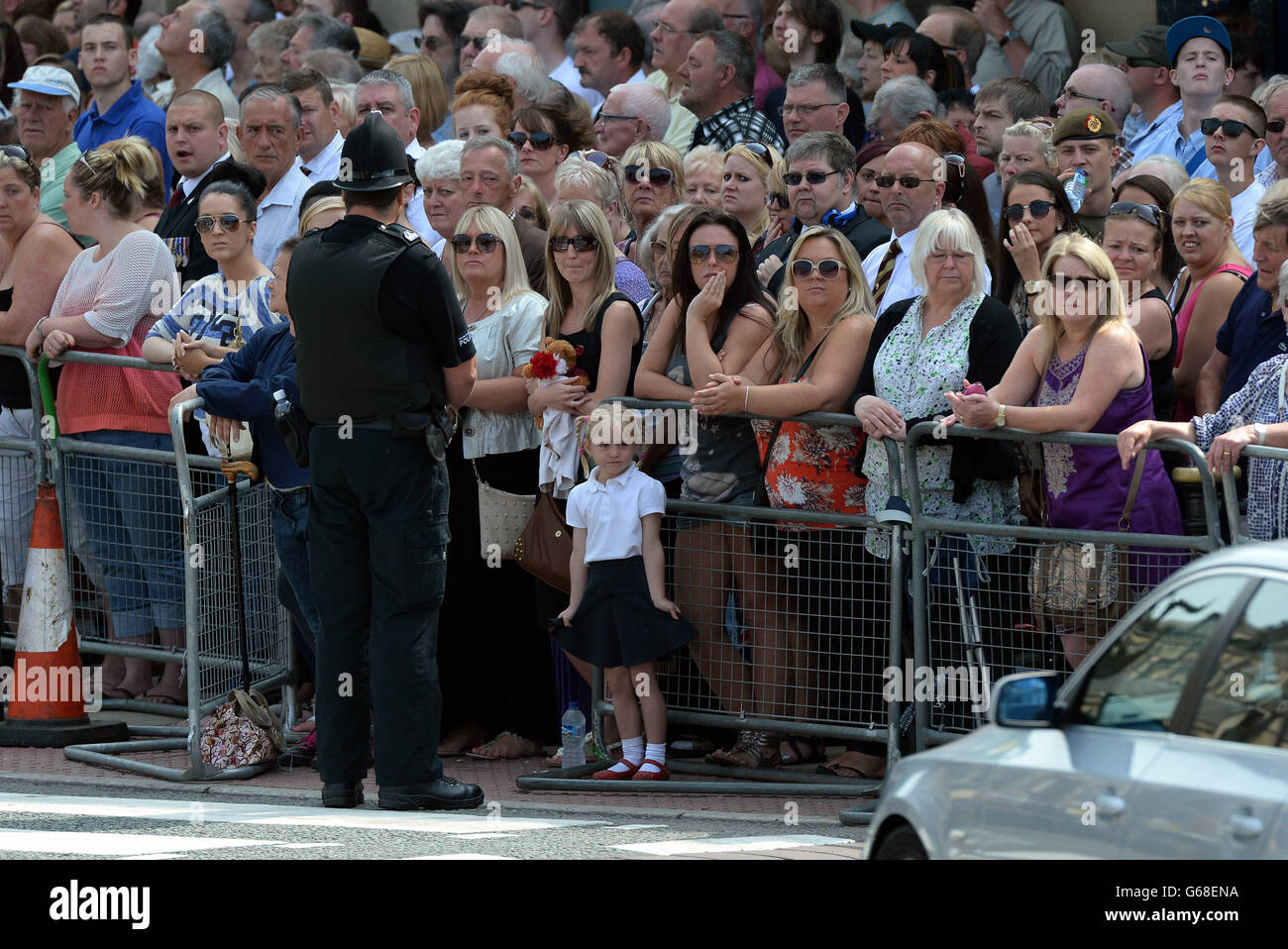 Lee Rigby funeral Stock Photo - Alamy