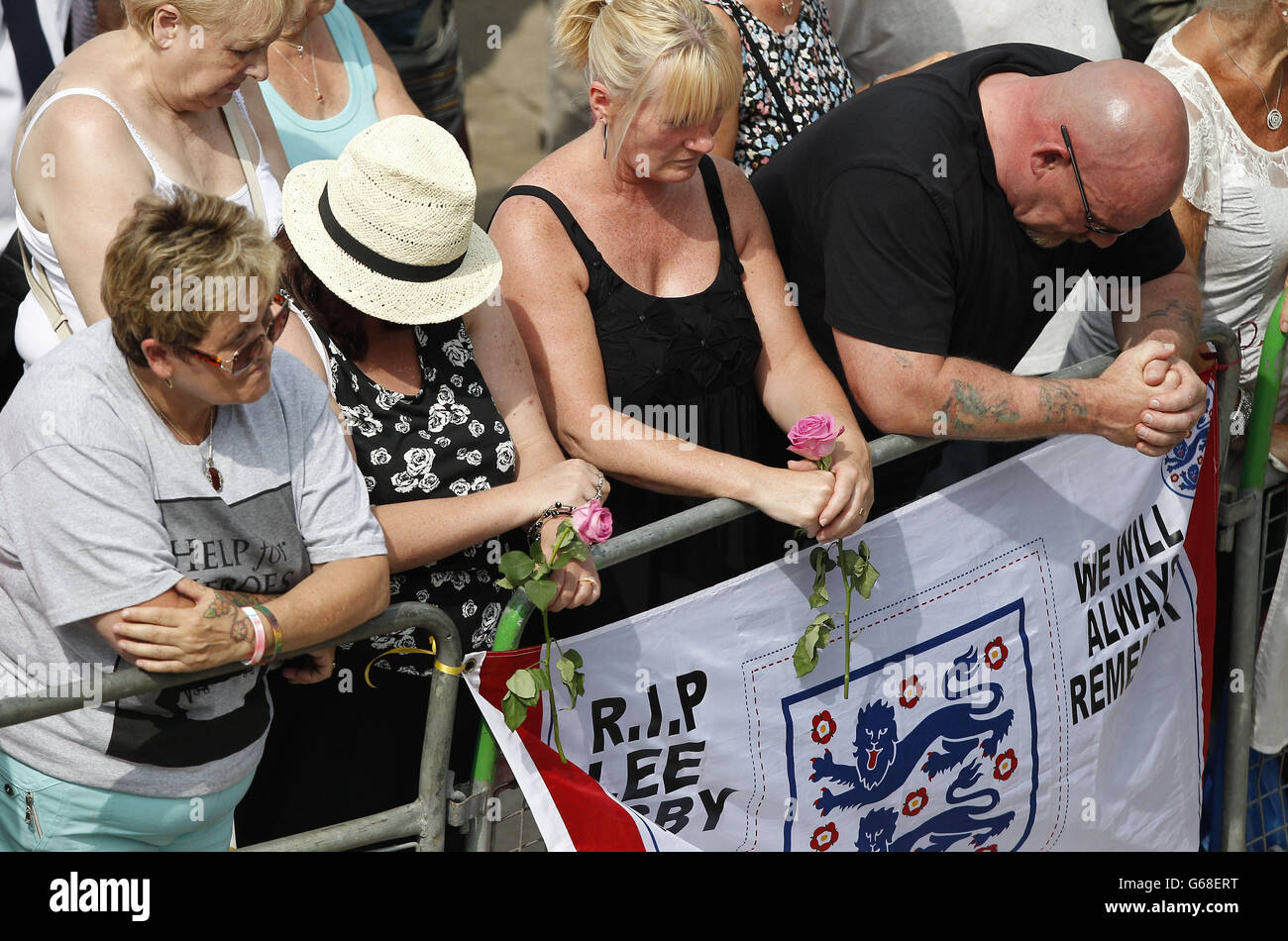 Lee Rigby funeral Stock Photo - Alamy