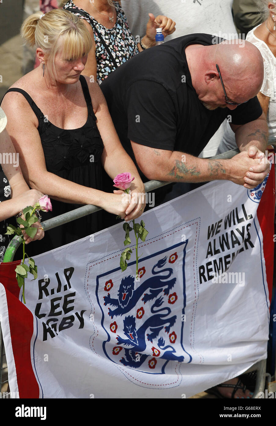 Lee Rigby funeral Stock Photo - Alamy