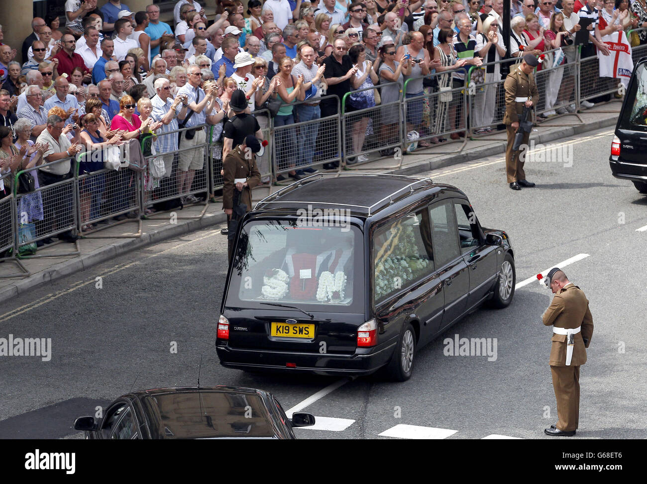 Lee Rigby funeral Stock Photo - Alamy