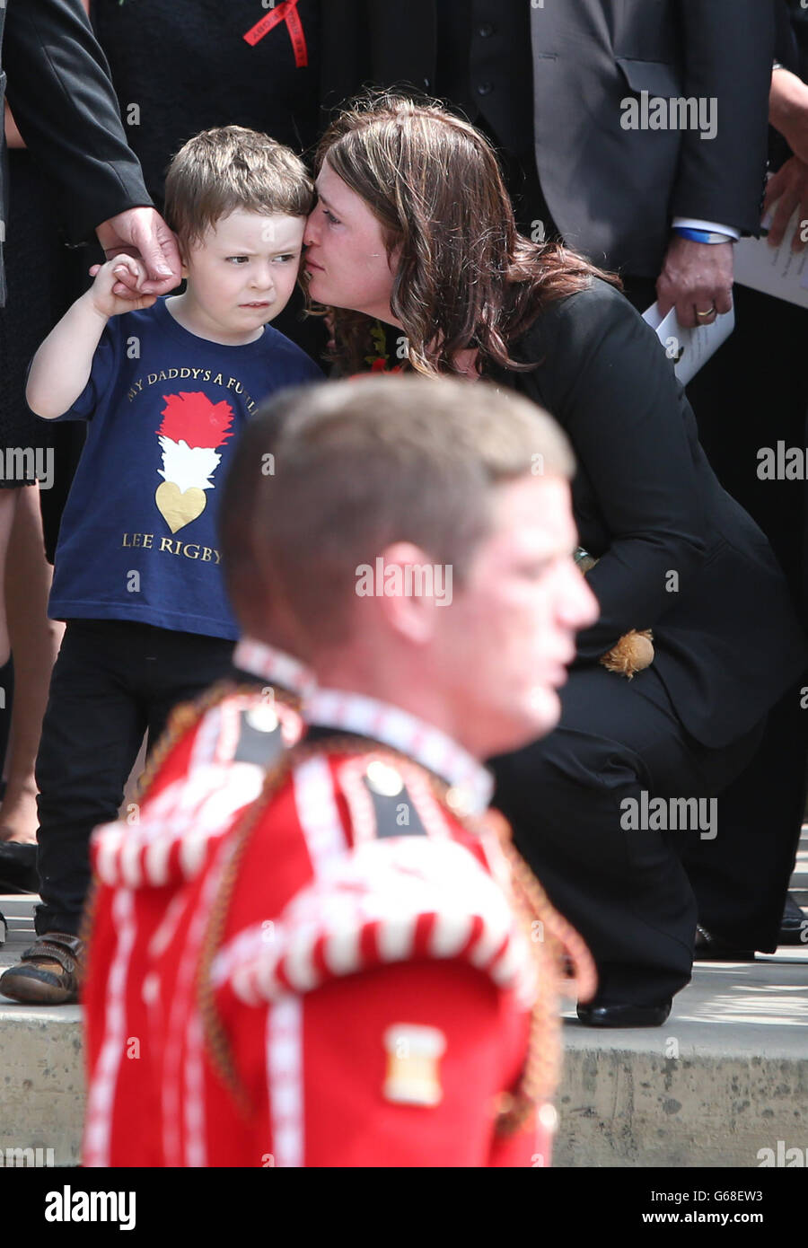 Lee Rigby funeral Stock Photo - Alamy