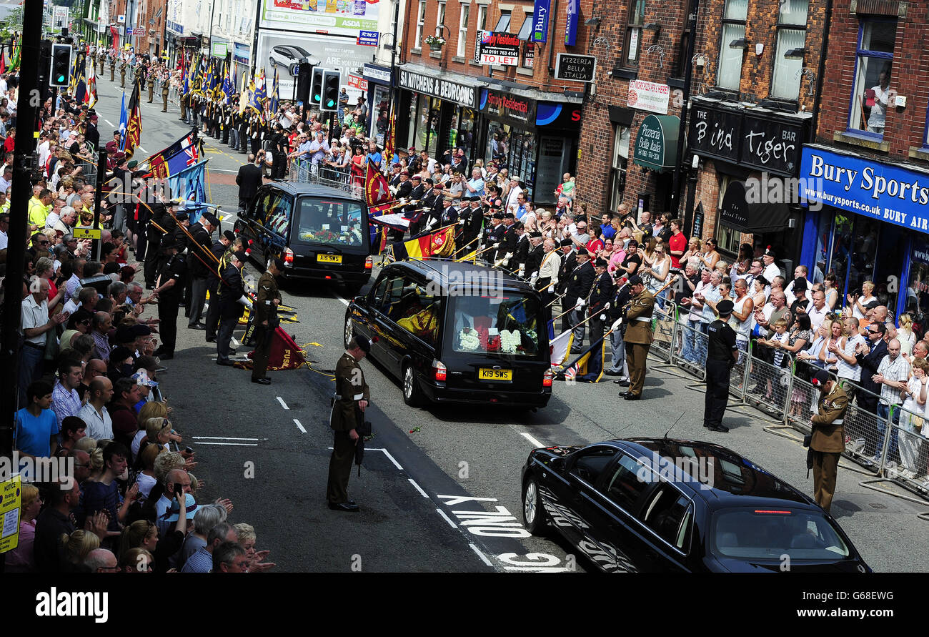 Greater manchester funeral fusilier lee rigby hi-res stock photography ...