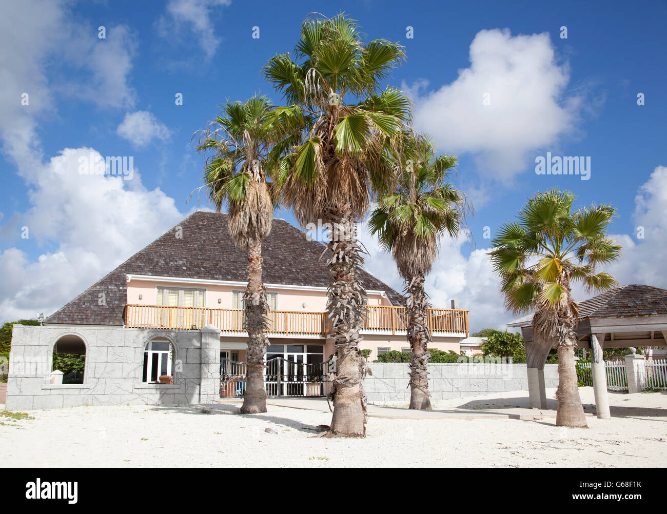 The house built straight on Our Lucaya resort town beach (Grand Bahama ...