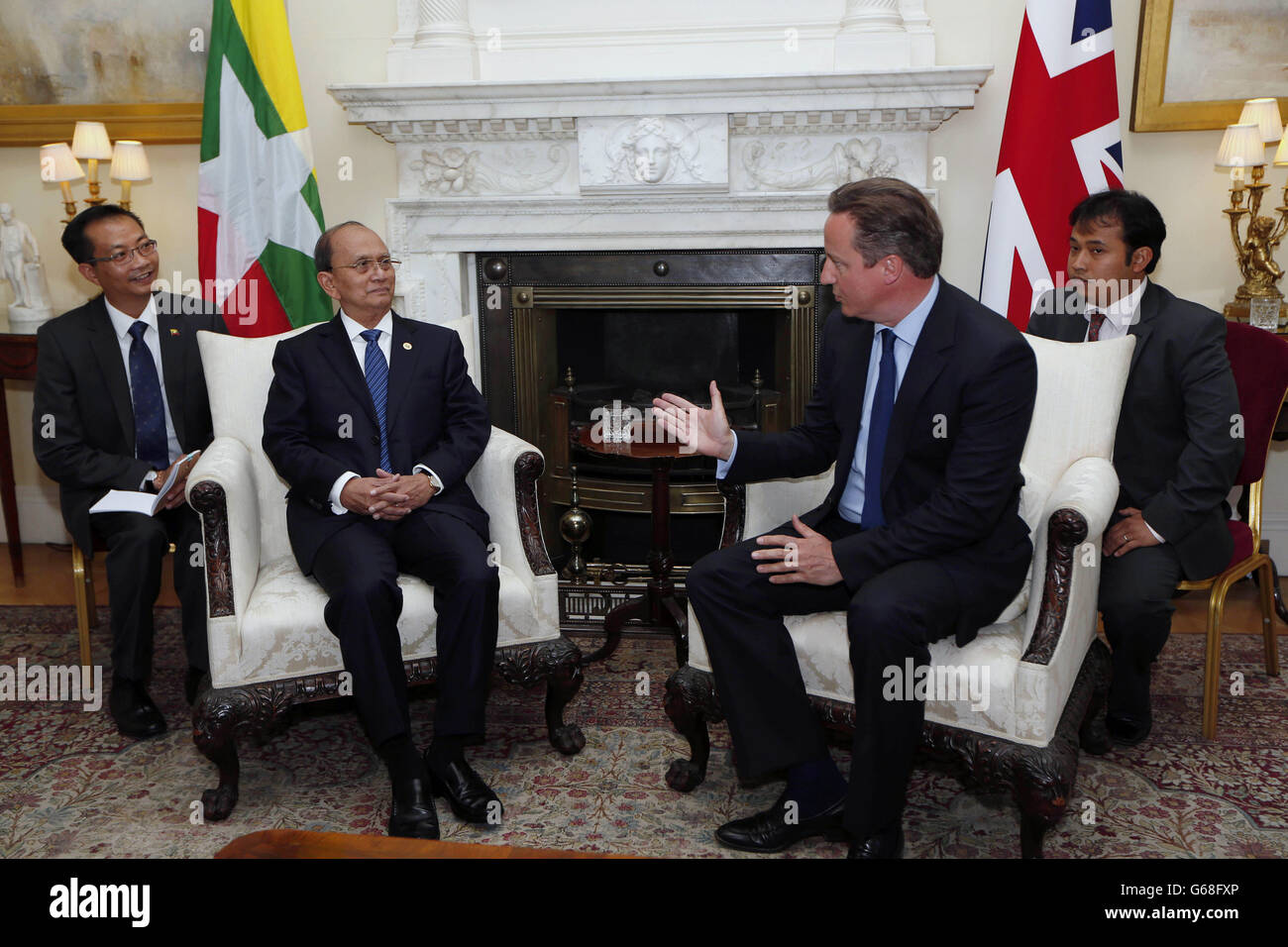 Burma President visit to UK Stock Photo - Alamy
