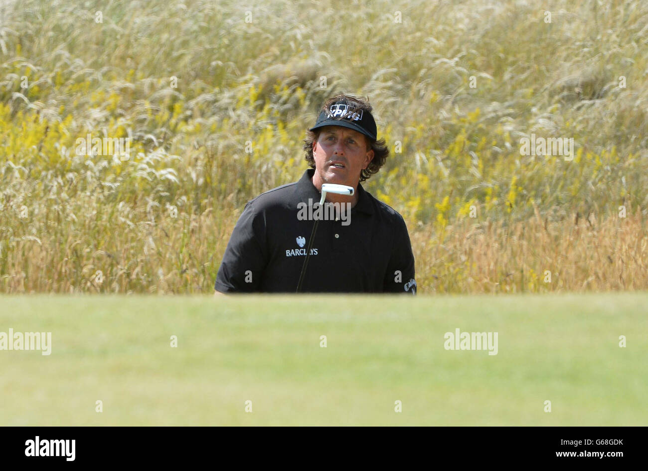 Phil Mickelson during practice day two for the 2013 Open Championship ...