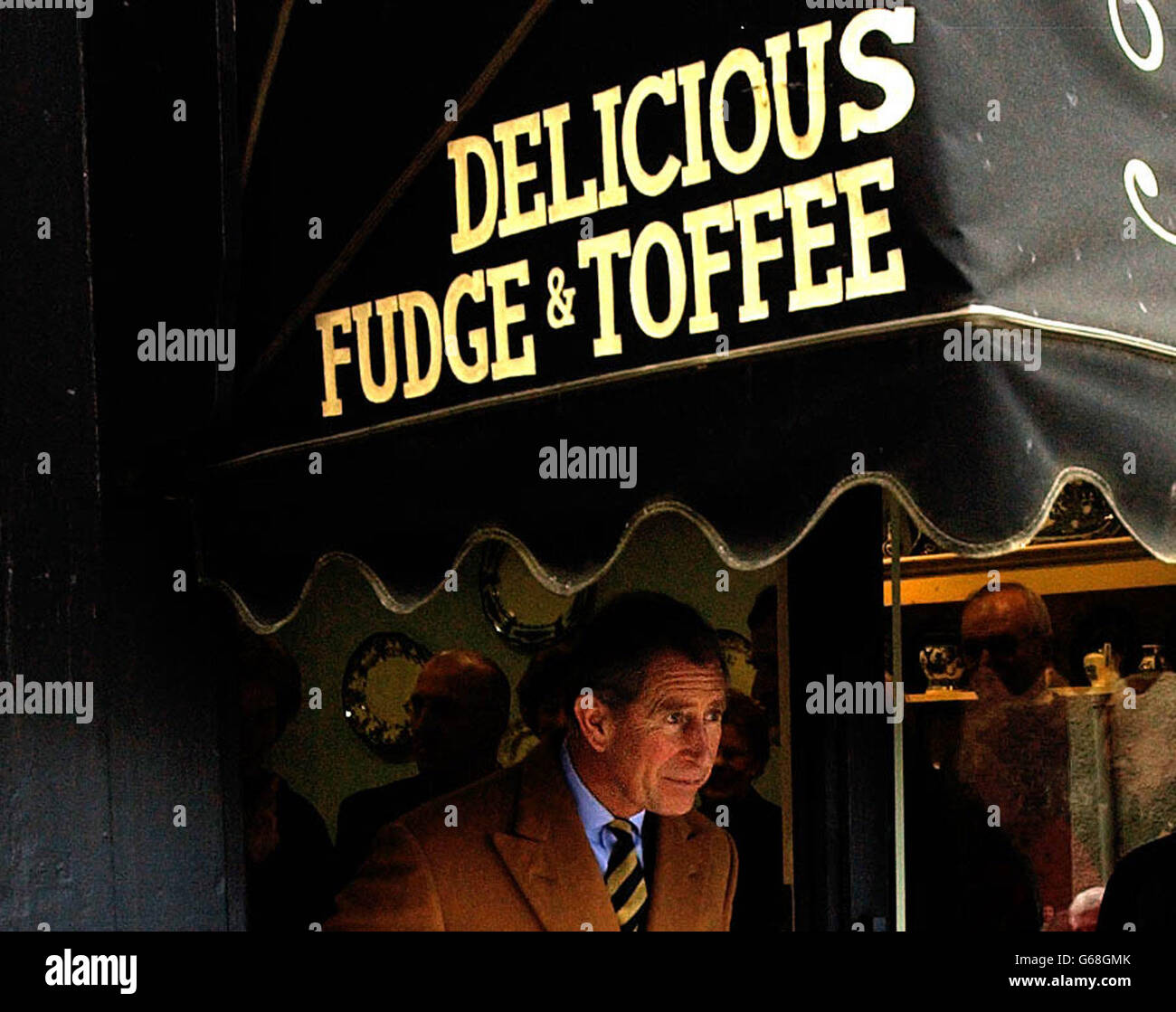 Prince of Wales leaves The Toffee Shop in Penrith, Cumbria, which ...