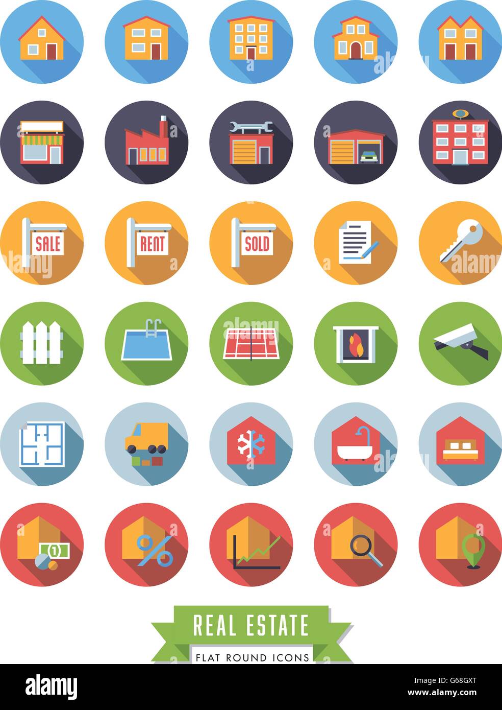 Real estate icons hi-res stock photography and images - Alamy