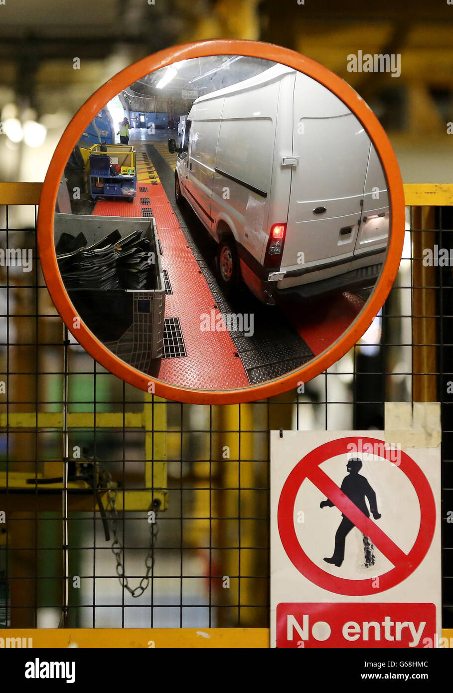 General view of a completed Ford Transit van as it leaves the ...