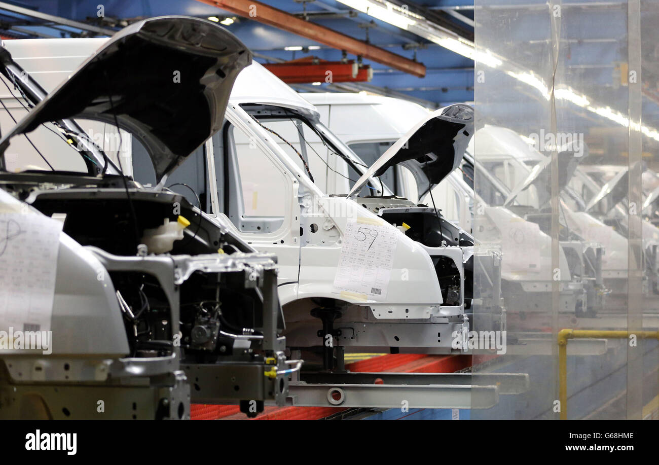 General view of the ford transit assembly plant in southampton hi-res ...