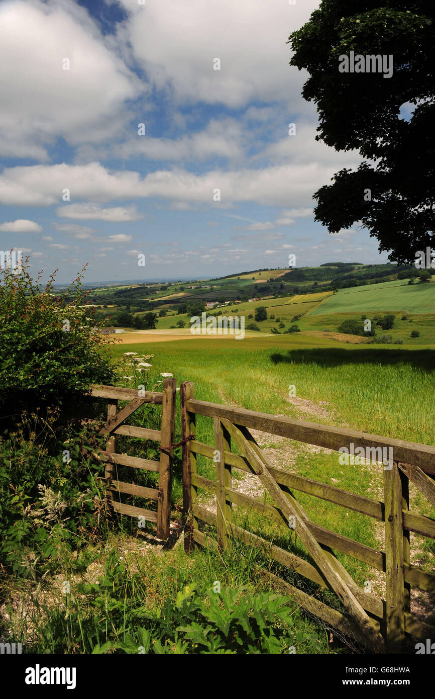 A view of the Yorkshire Wolds, East Yorkshire which could be recognised ...