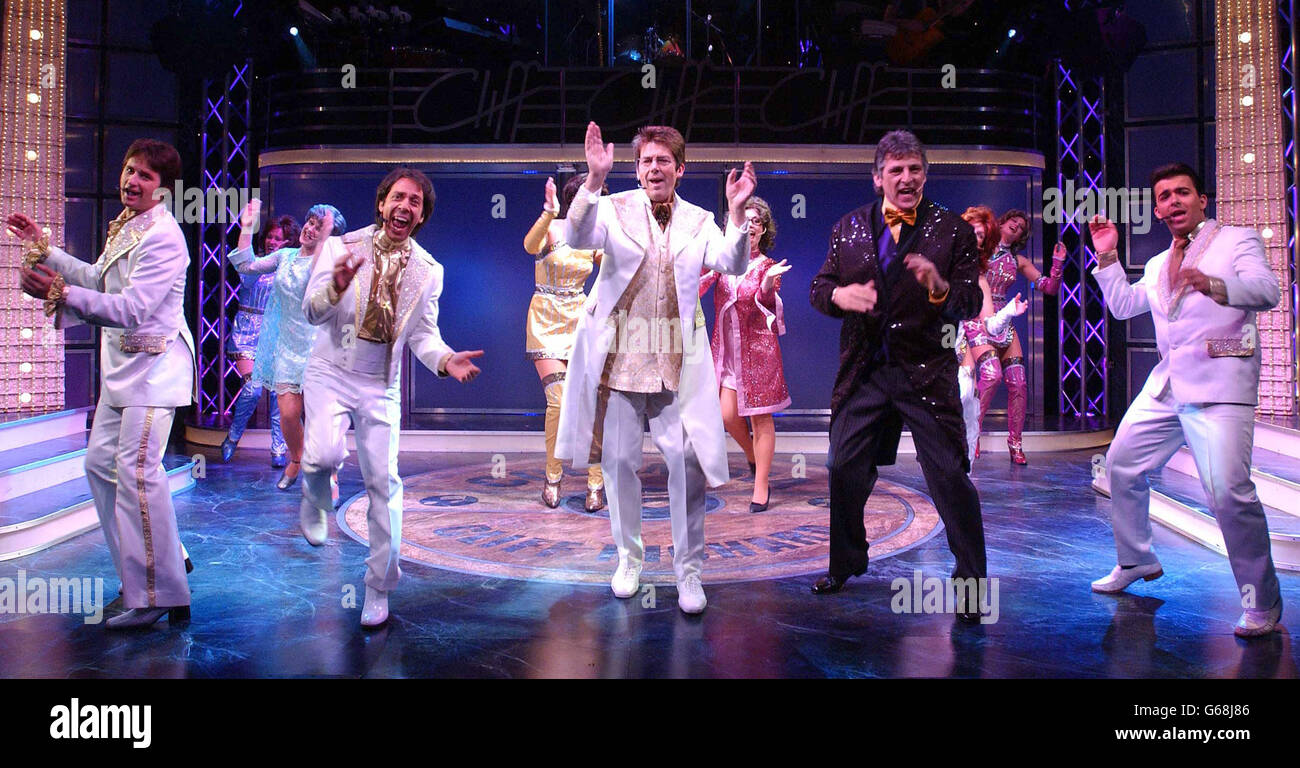 Cliff richard the cast of the musical hi-res stock photography and ...